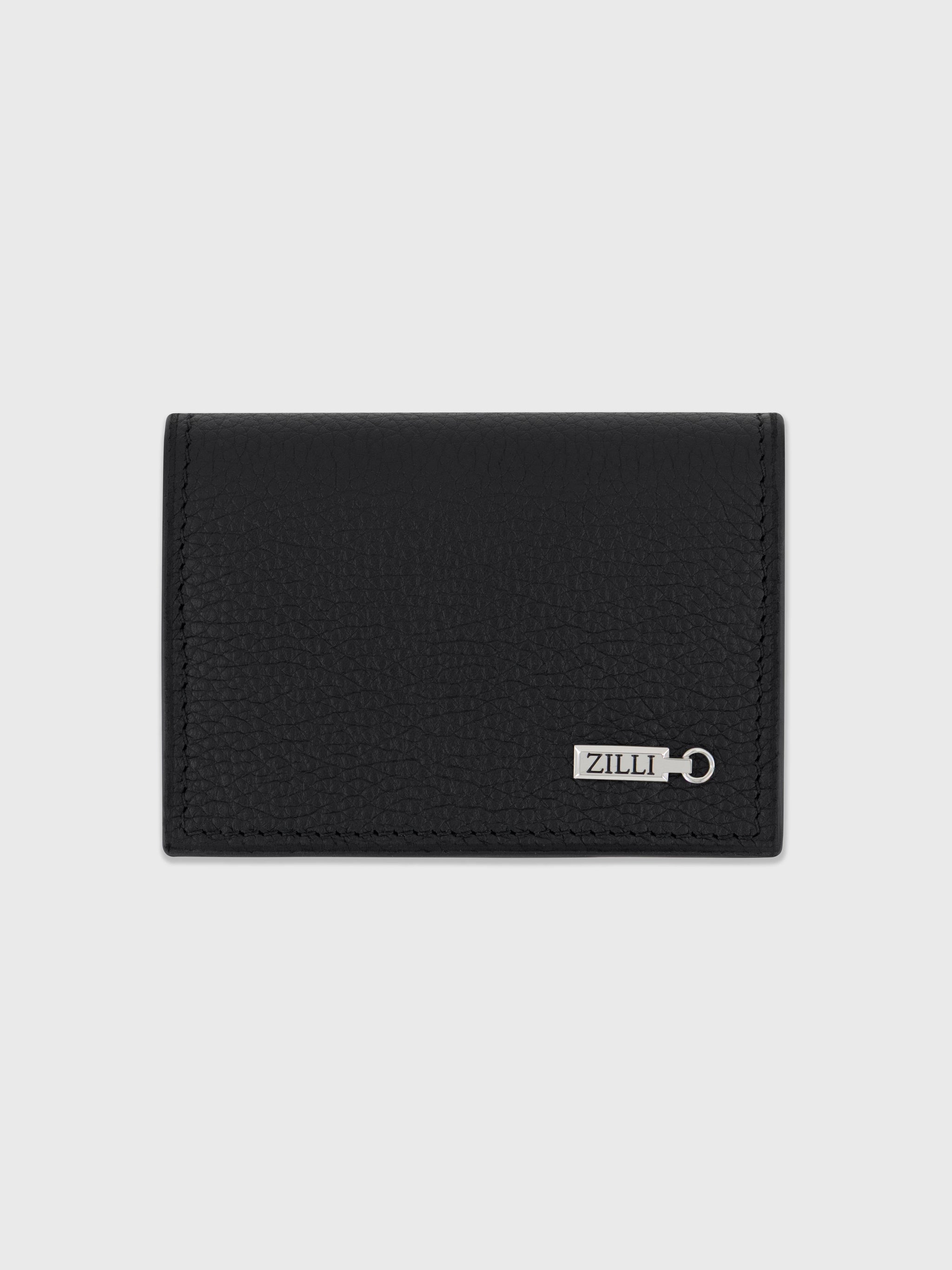 ZILLI Hardware Embellished Card Holder - Black